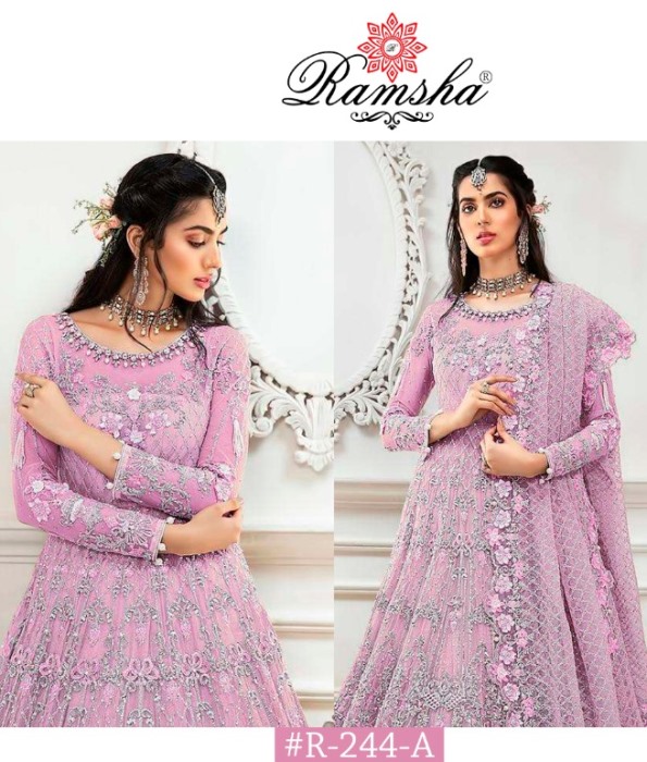 Ramsha R-244 Series Designer Dress Materials By Ramsha At Wholesale ...