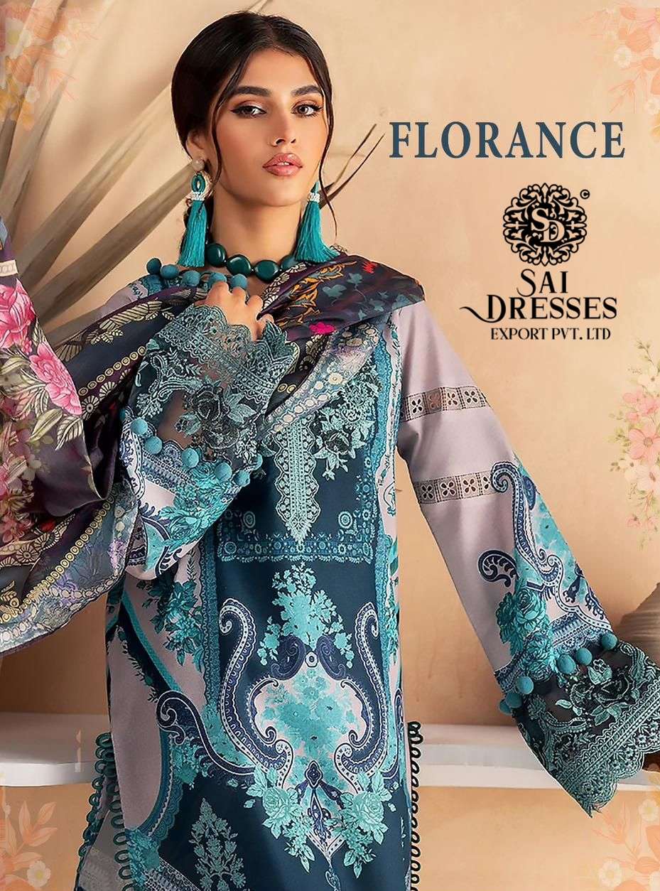 SAI DRESSES PRESENT FLORANCE PURE COTTON HEAVY PATCH EMBROIDERED ...