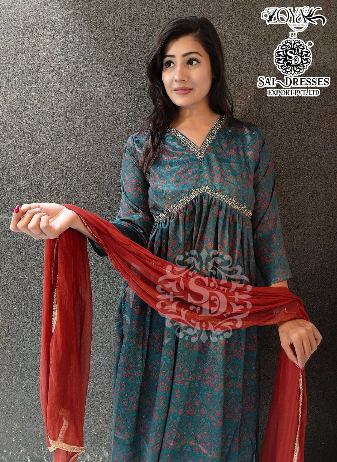 SAI DRESSES PRESENT D.NO 1673 3PIECE COMBO SUITS