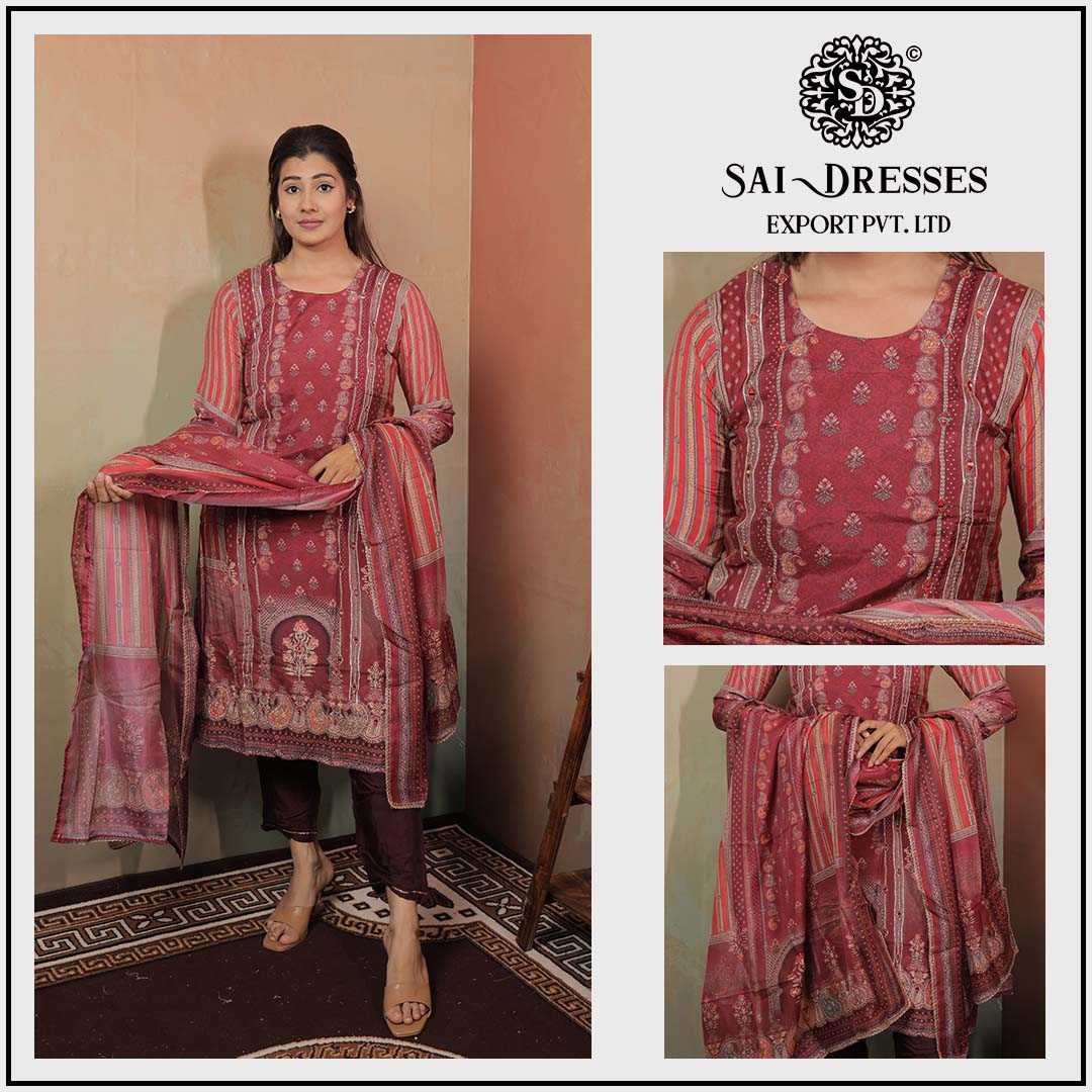 SAI DRESSES PRESENT D.NO 2047 3PIECE COMBO SUITS