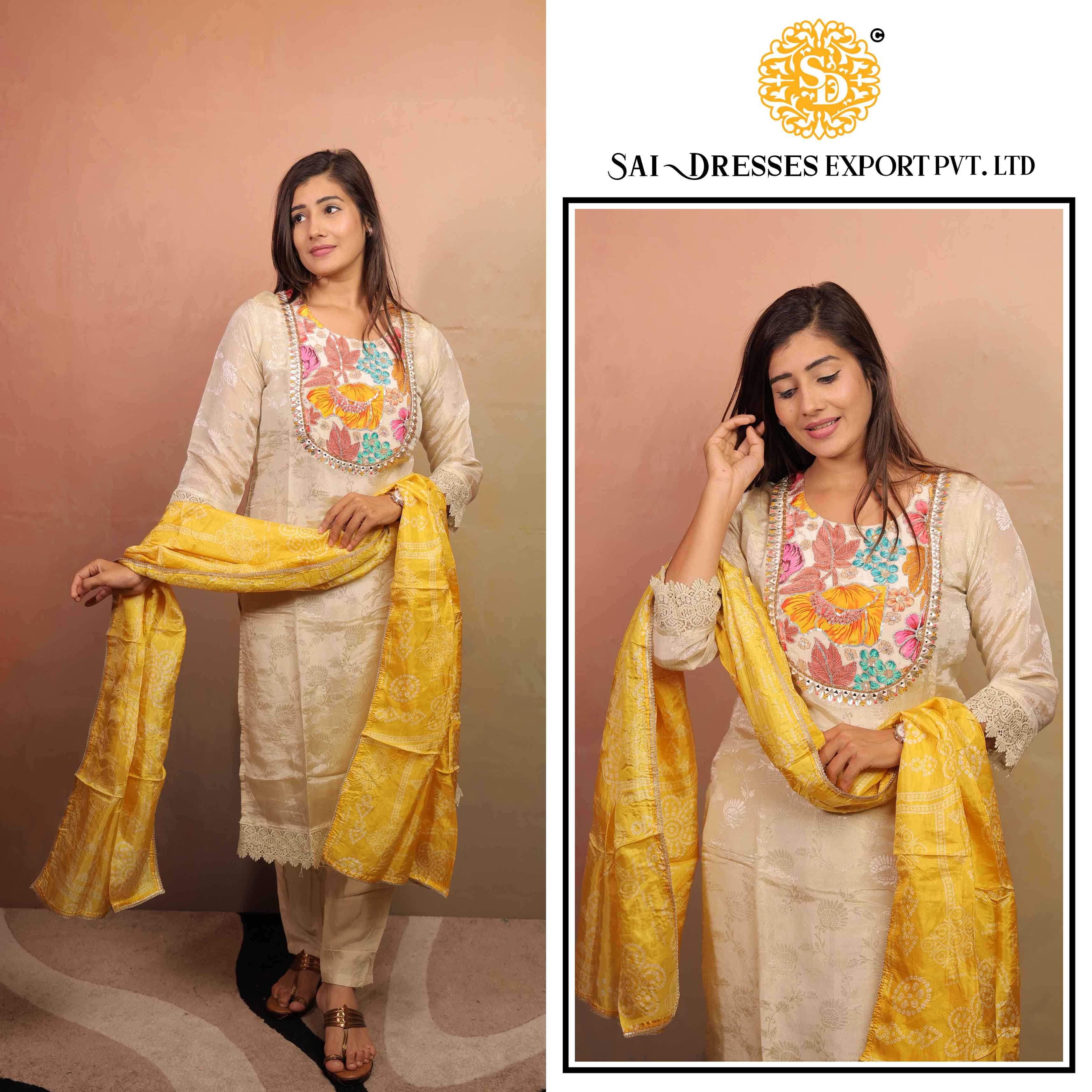 SAI DRESSES PRESENT D.NO 2147 3PIECE COMBO SUITS