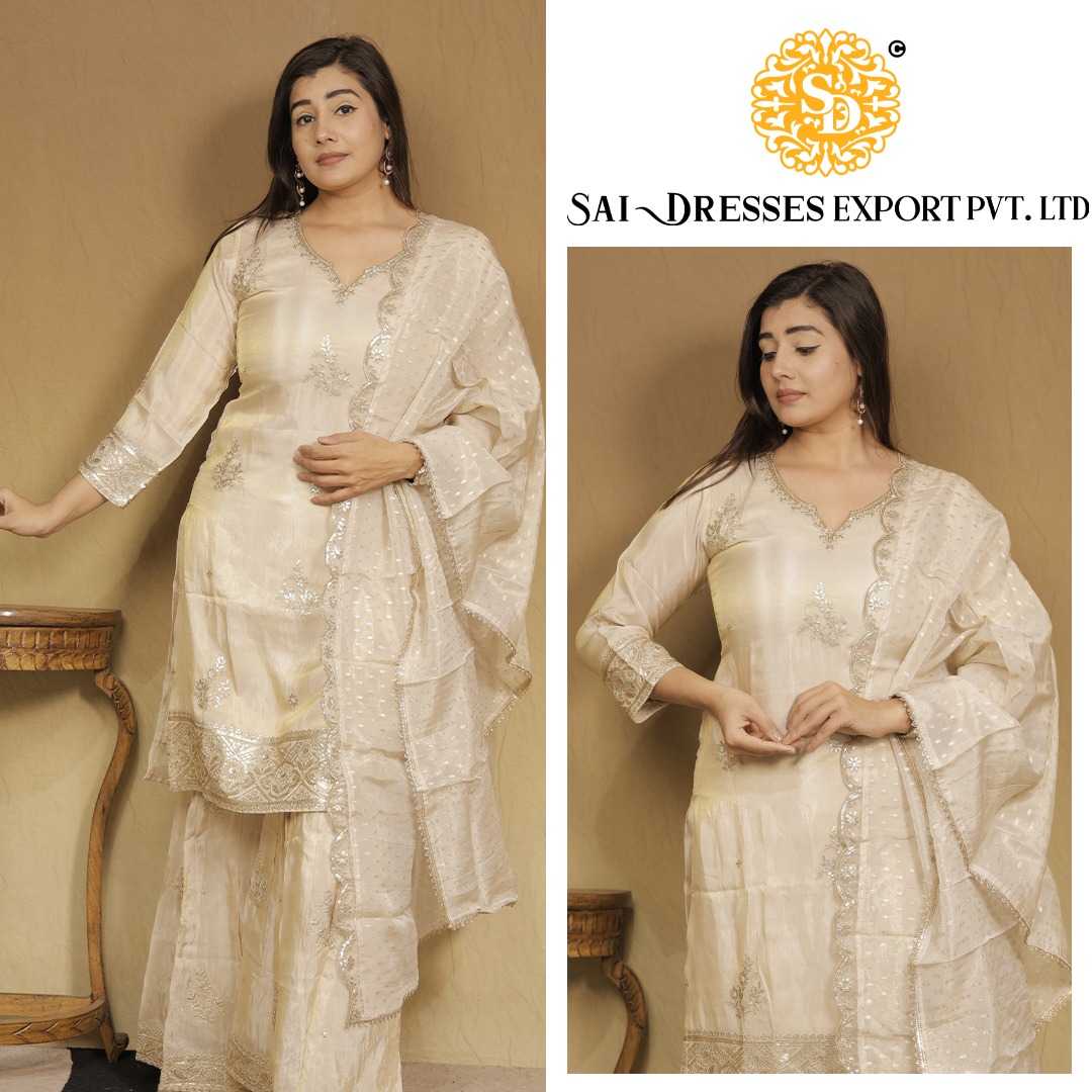 SAI DRESSES PRESENT D.NO 7155 3PIECE COMBO SUITS