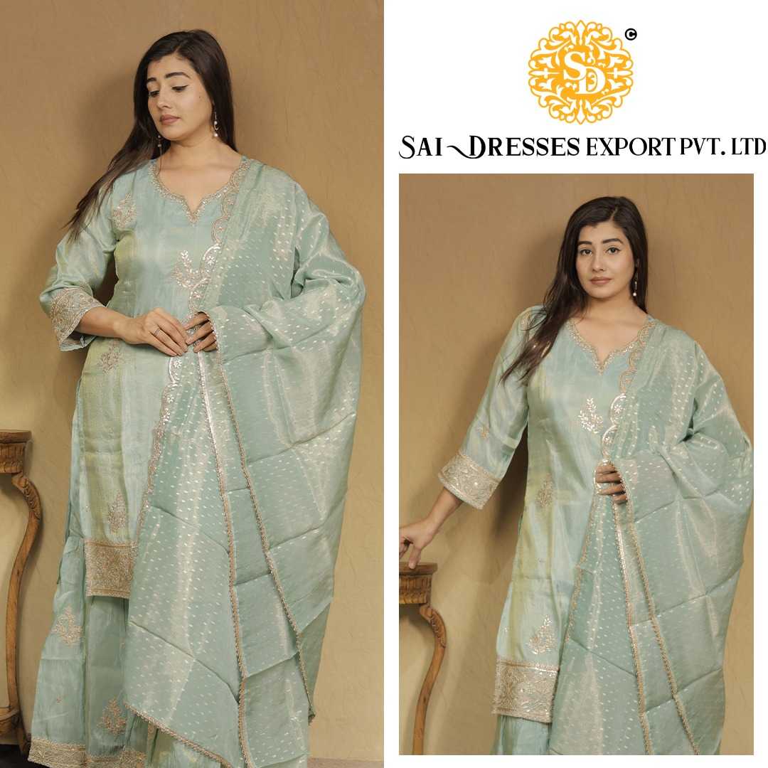 SAI DRESSES PRESENT D.NO 7155 3PIECE COMBO SUITS